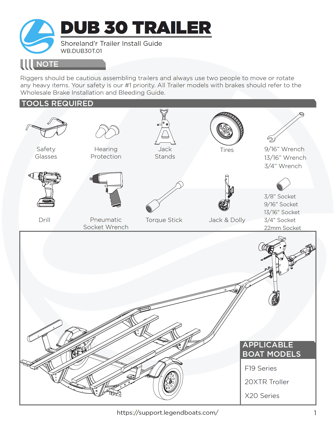 Shoreland’r DUB 30 TRAILER Installation Guide | Guides | Legend Boats