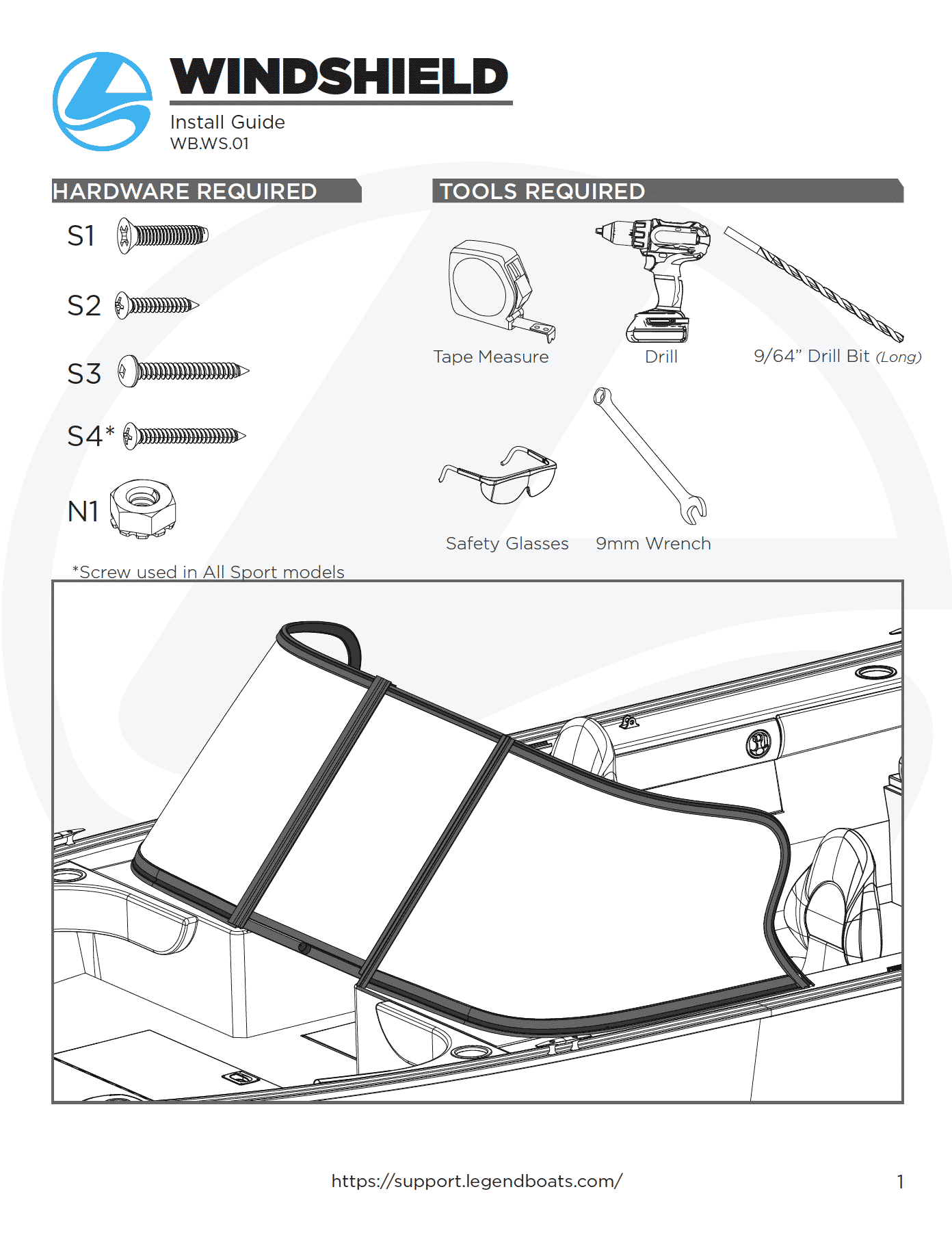 Full Windshield Installation Guide | Guides | Legend Boats Full Windshield Installation Guide | Guides | Legend Boats