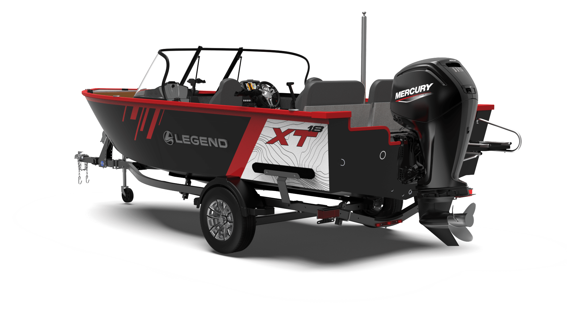 18 XT Black / Chilli Pepper Red | Legend Boats